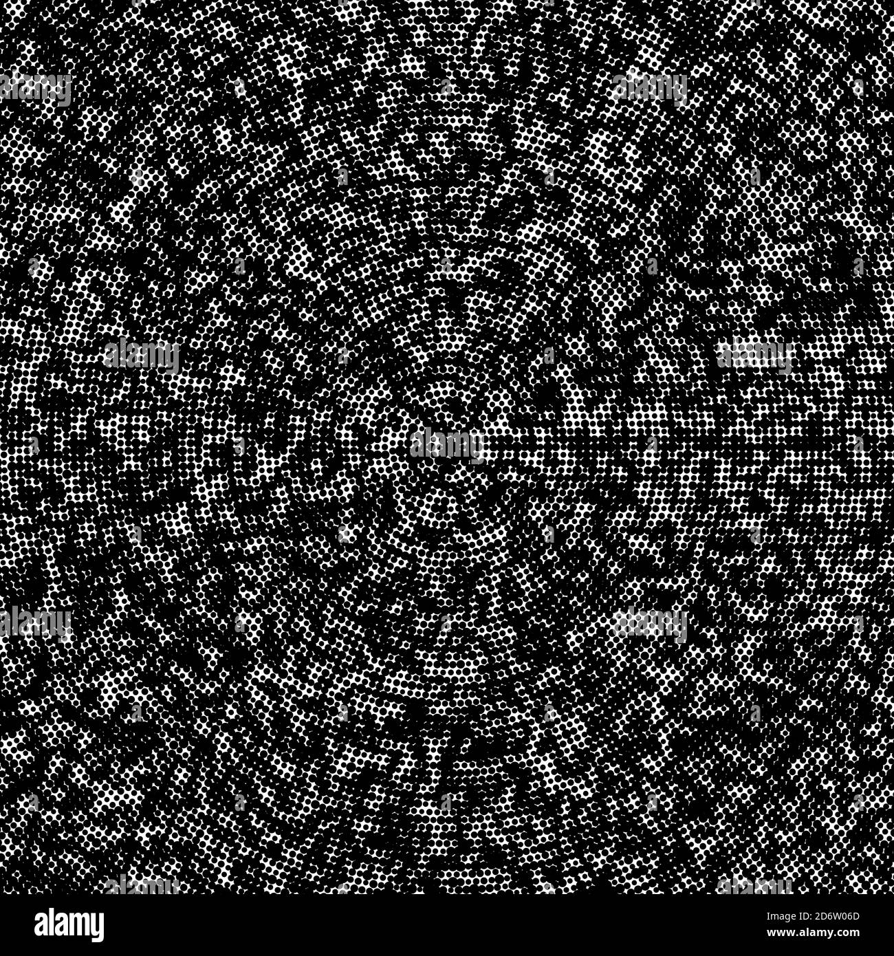 Random circles, dots halftone (half tone) element in spiral, circular ...