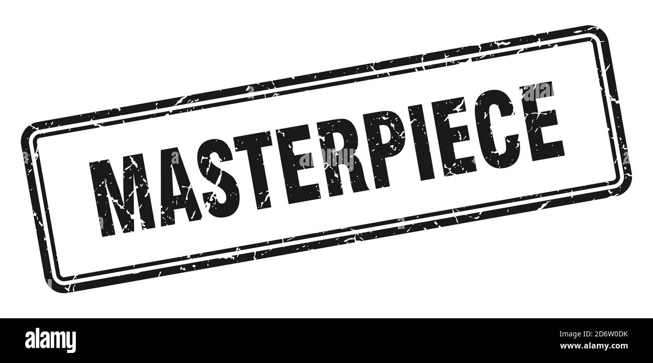 masterpiece stamp. square grunge sign isolated on white background ...