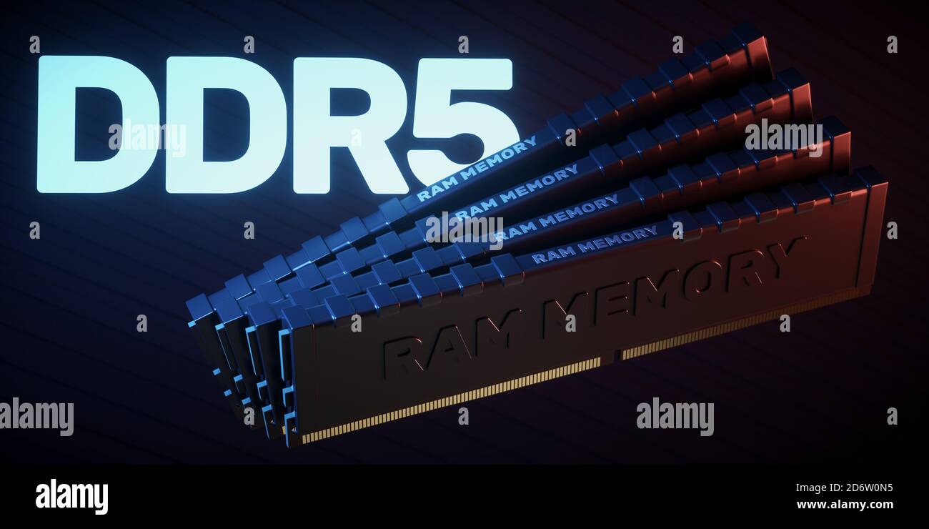 Four DDR5 RAM modules Stock Photo - Alamy