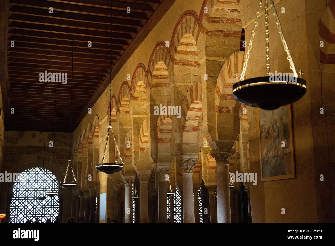 Mosque corridor full of columns and arches Stock Photo - Alamy