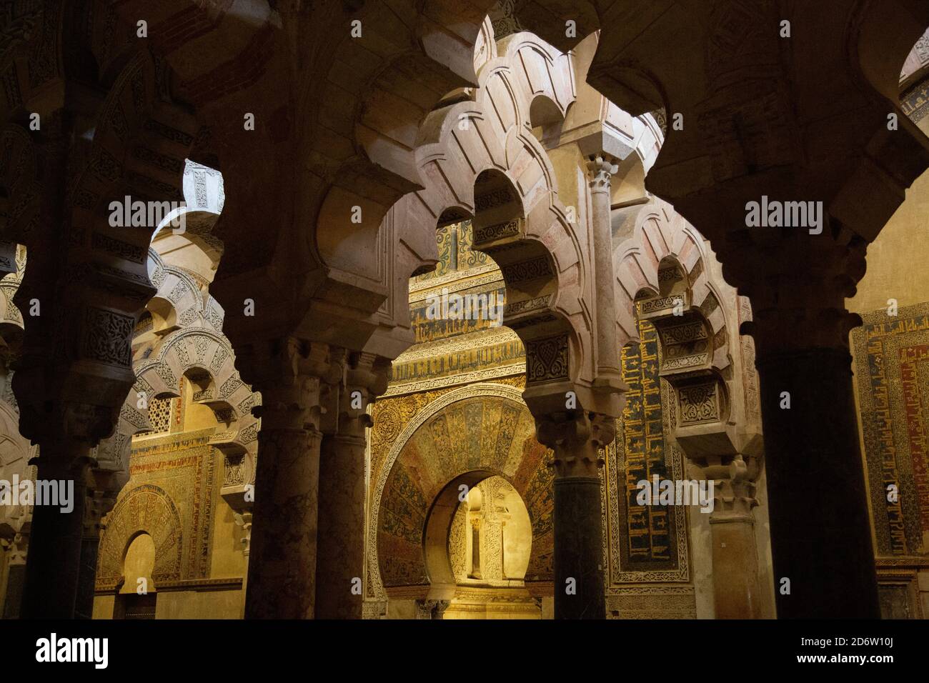 Various types of arches of arabic architecture in mosque Stock Photo ...