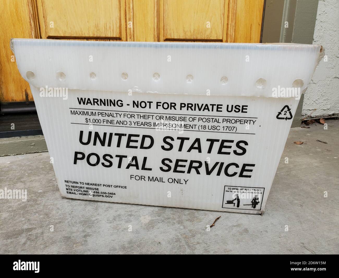 Large plastic mail tote for United States Postal Service (USPS) on ...