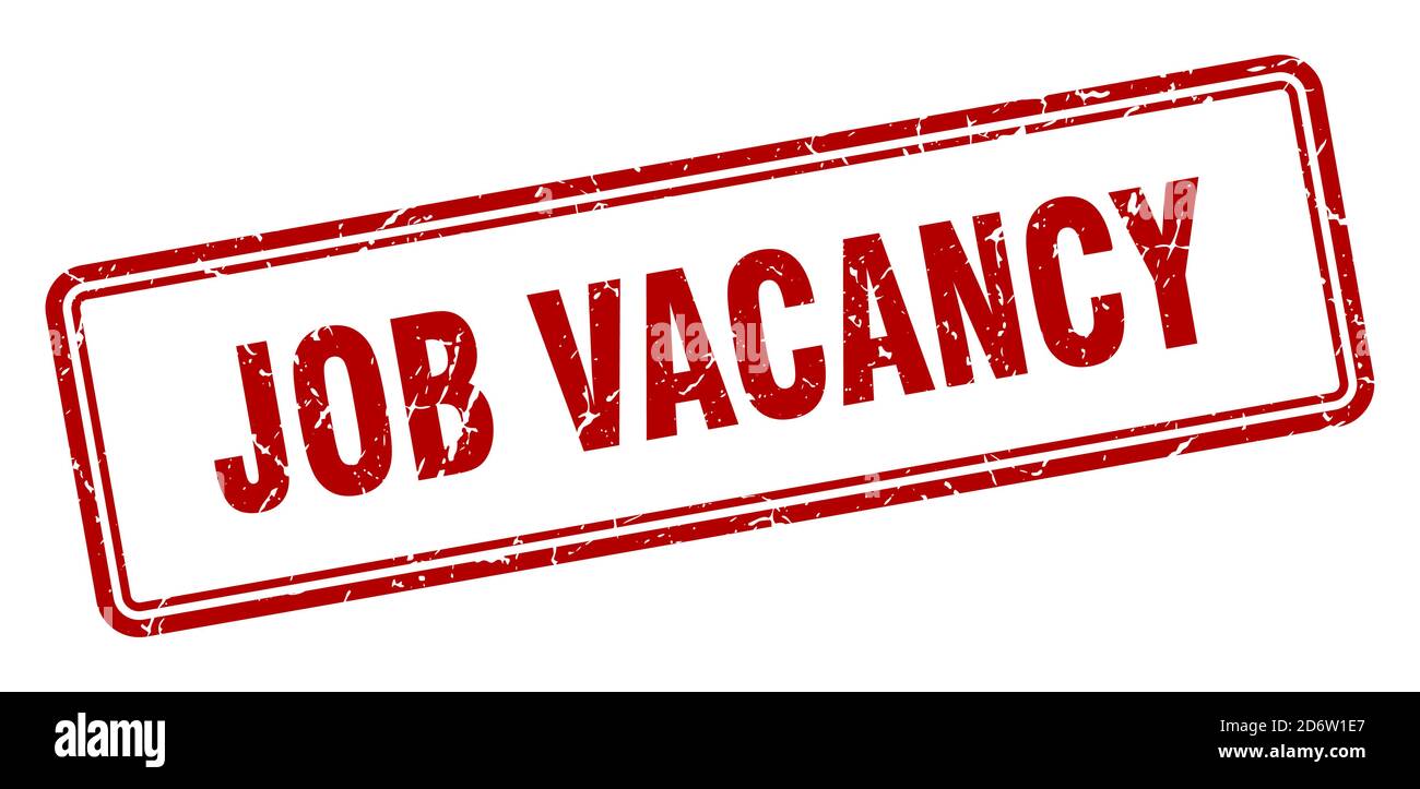 job vacancy stamp. square grunge sign isolated on white background ...