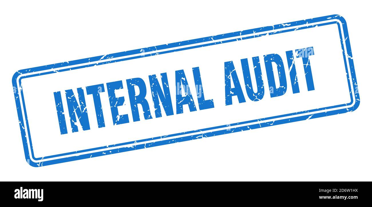 internal audit stamp. square grunge sign isolated on white background ...