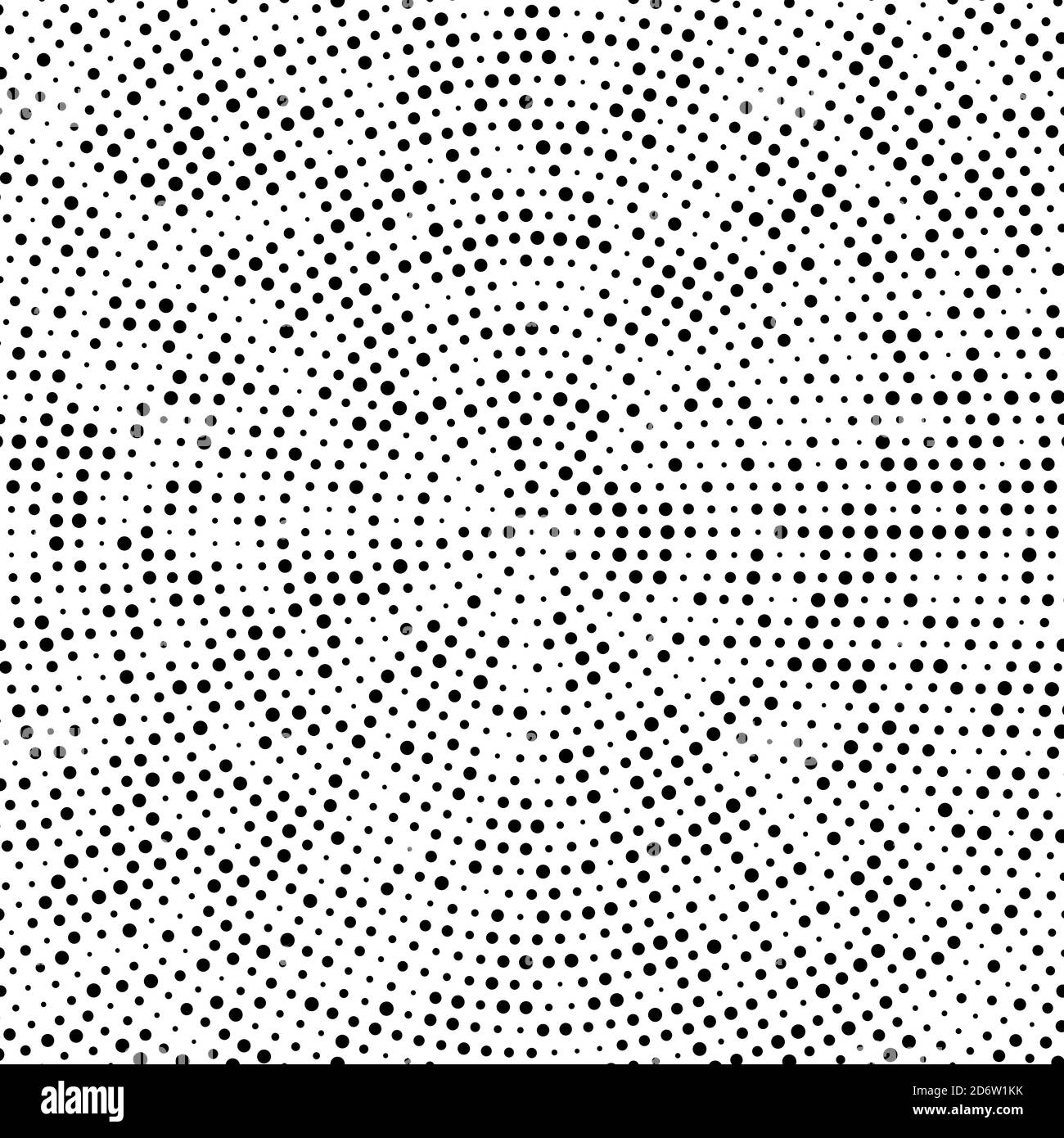 Random circles, dots halftone (half tone) element in spiral, circular ...