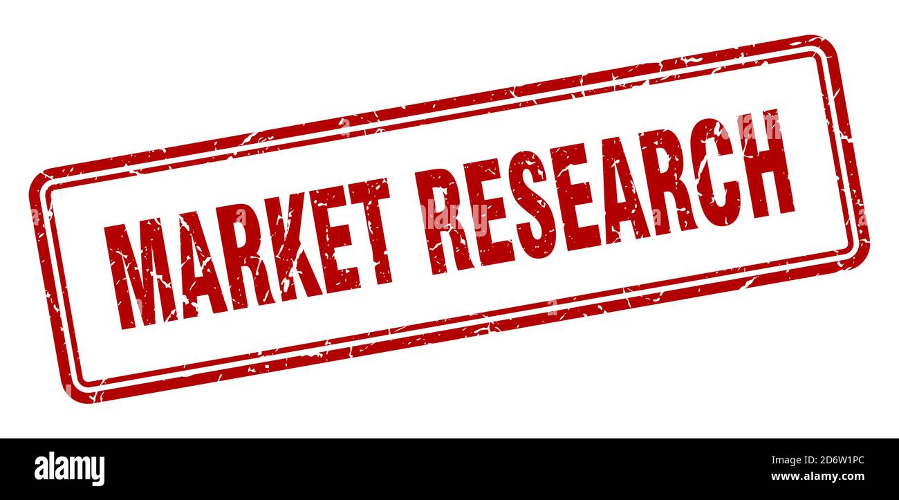 market research stamp. square grunge sign isolated on white background ...