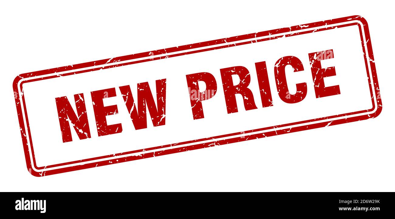 new price stamp. square grunge sign isolated on white background Stock ...