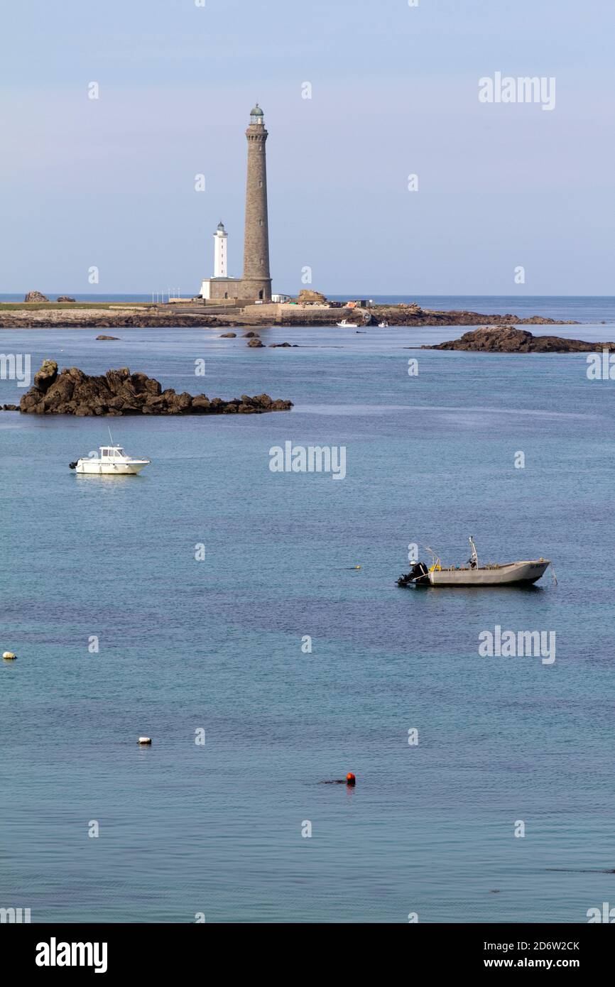 The lighthouse on Ile Vierge at Plouguerneau Stock Photo - Alamy