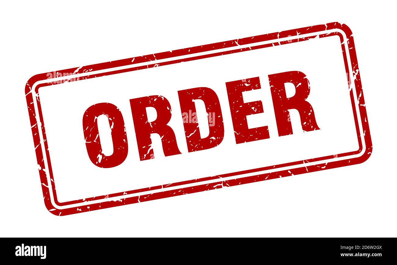 order stamp. square grunge sign isolated on white background Stock Vector Image & Art - Alamy