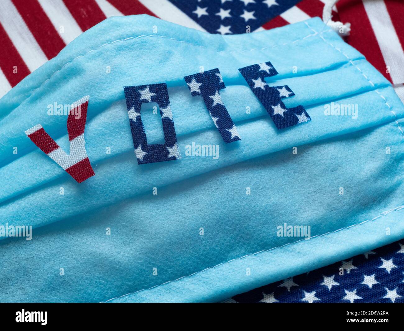Electoral vote. US elections. Medical protective mask against the virus ...