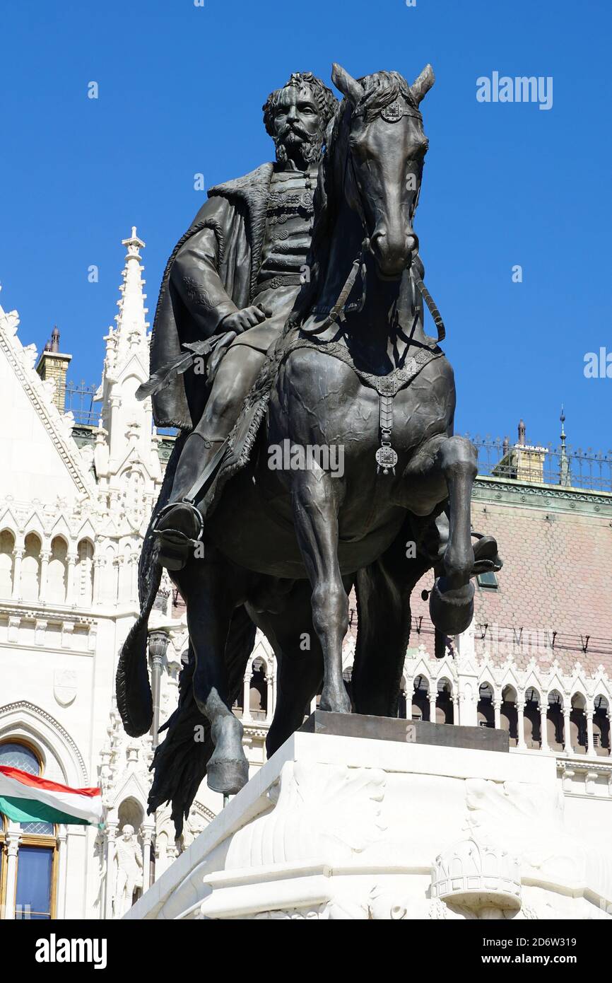 The statue of count gyula andrassy budapest hi-res stock photography ...