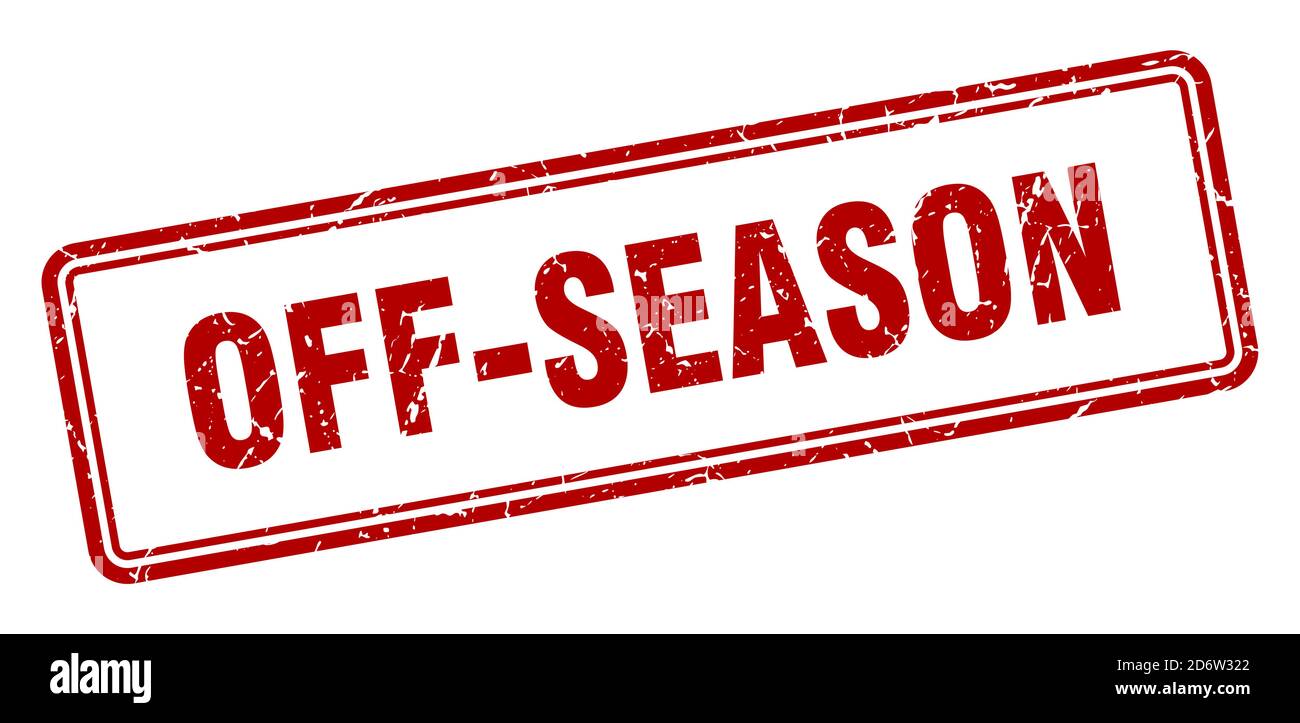 off-season stamp. square grunge sign isolated on white background Stock ...