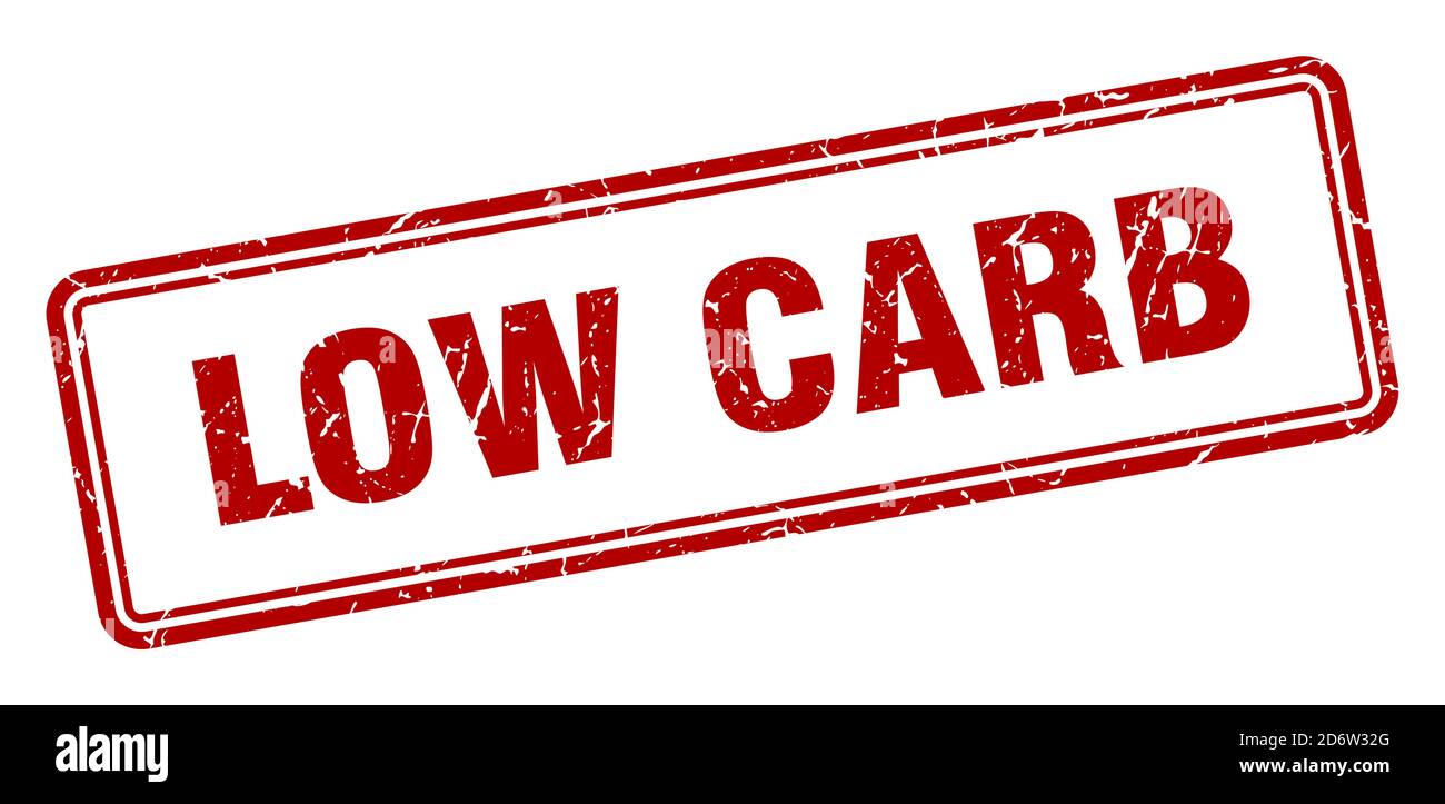 low carb stamp. square grunge sign isolated on white background Stock ...