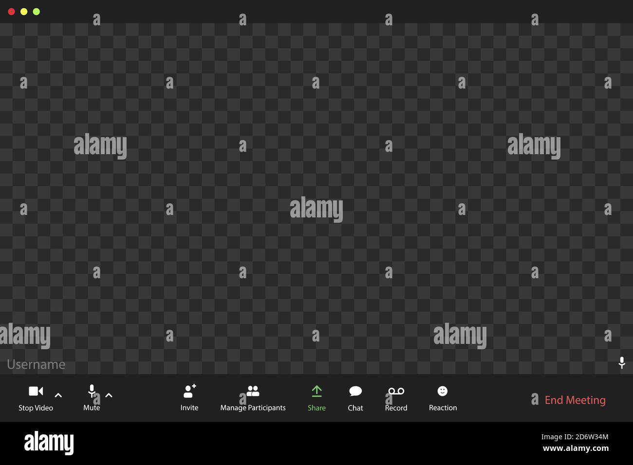 Template video conference user interface, video conference calls window ...