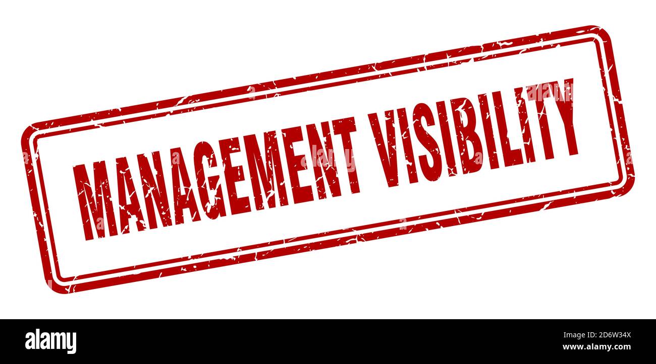 management visibility stamp. square grunge sign isolated on white ...