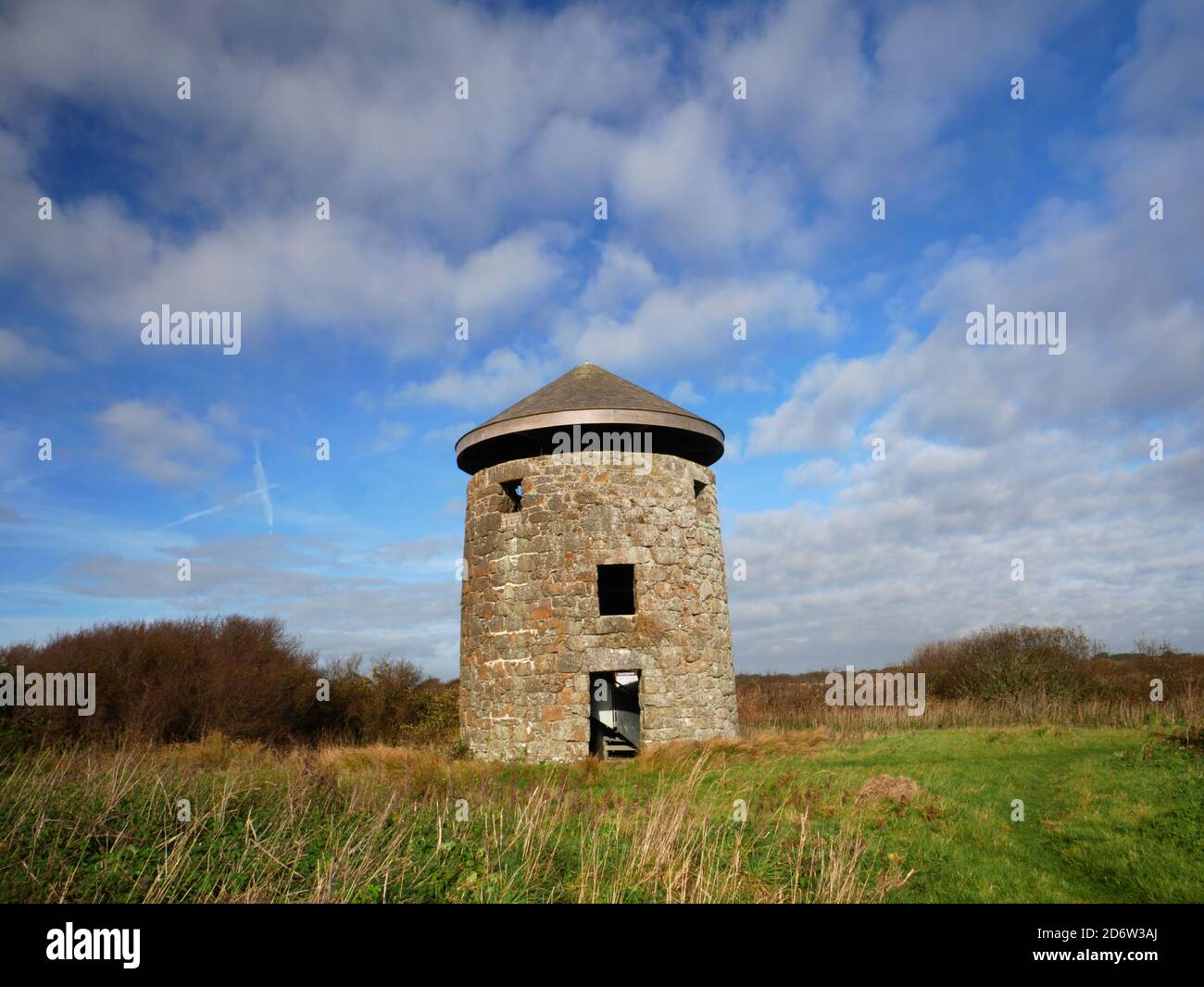 Windmill tower at Windmill Farm Nature Reserve, Mount Hermon, the ...