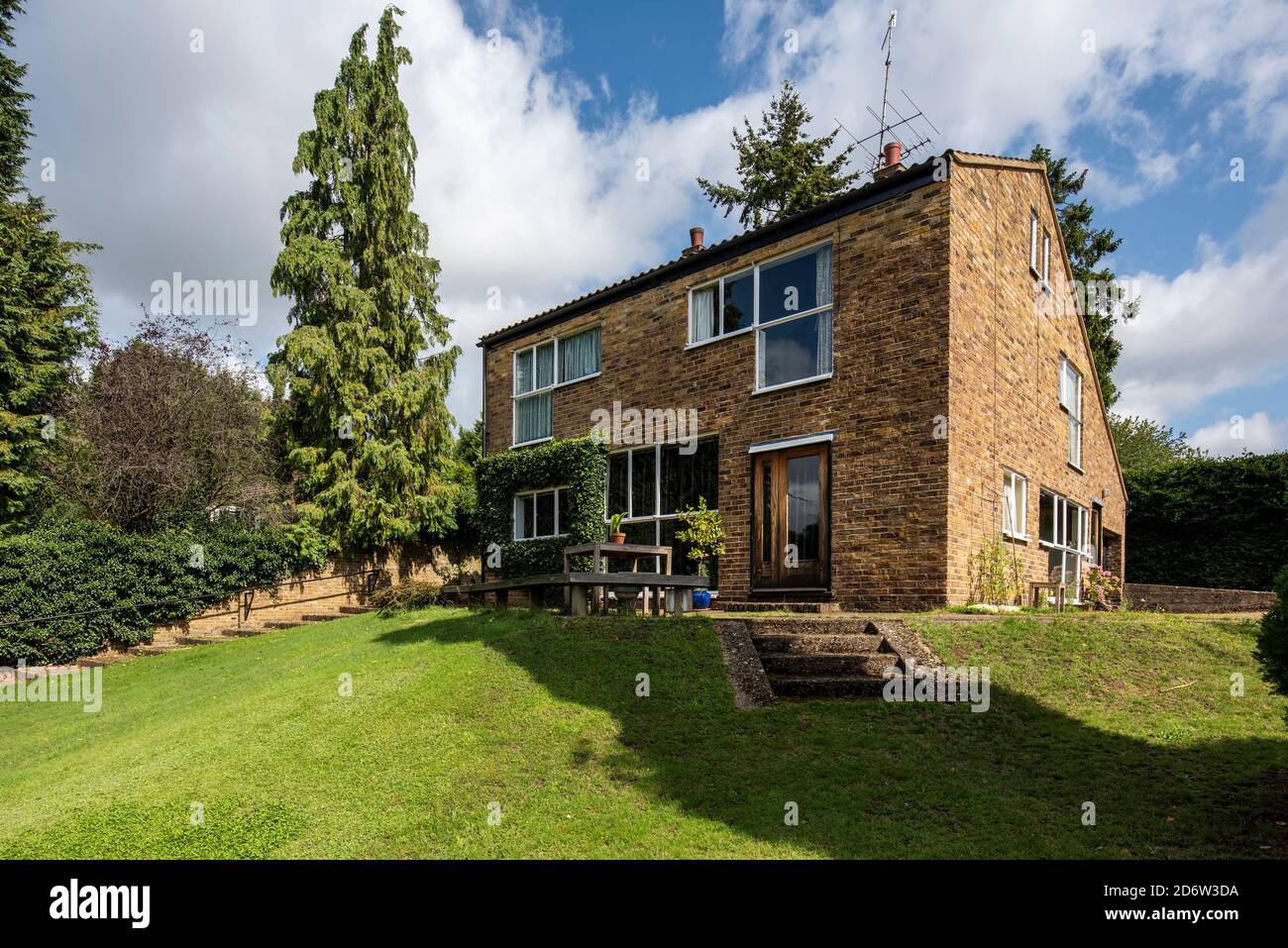 View of south corner showing elevated position and garden. Sugden House ...