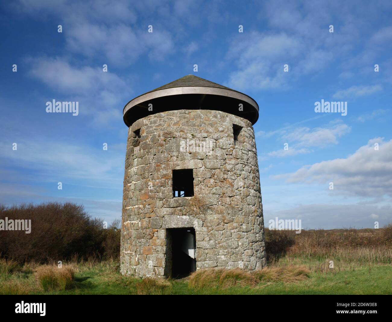 Windmill tower at Windmill Farm Nature Reserve, Mount Hermon, the ...