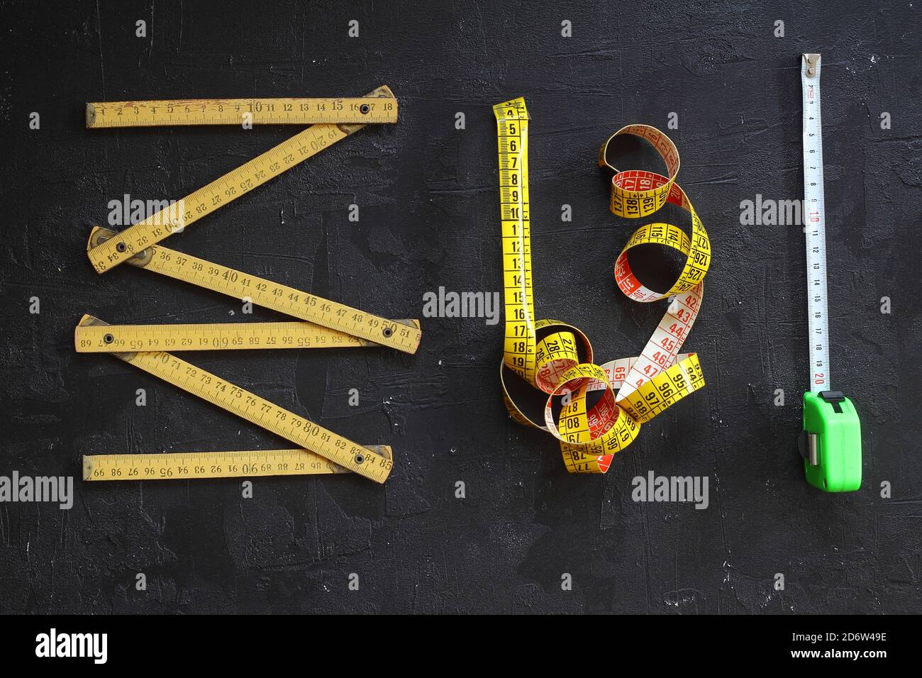 Yellow Measuring Tape For Tool Roulette Or Ruler Tape Measure Template