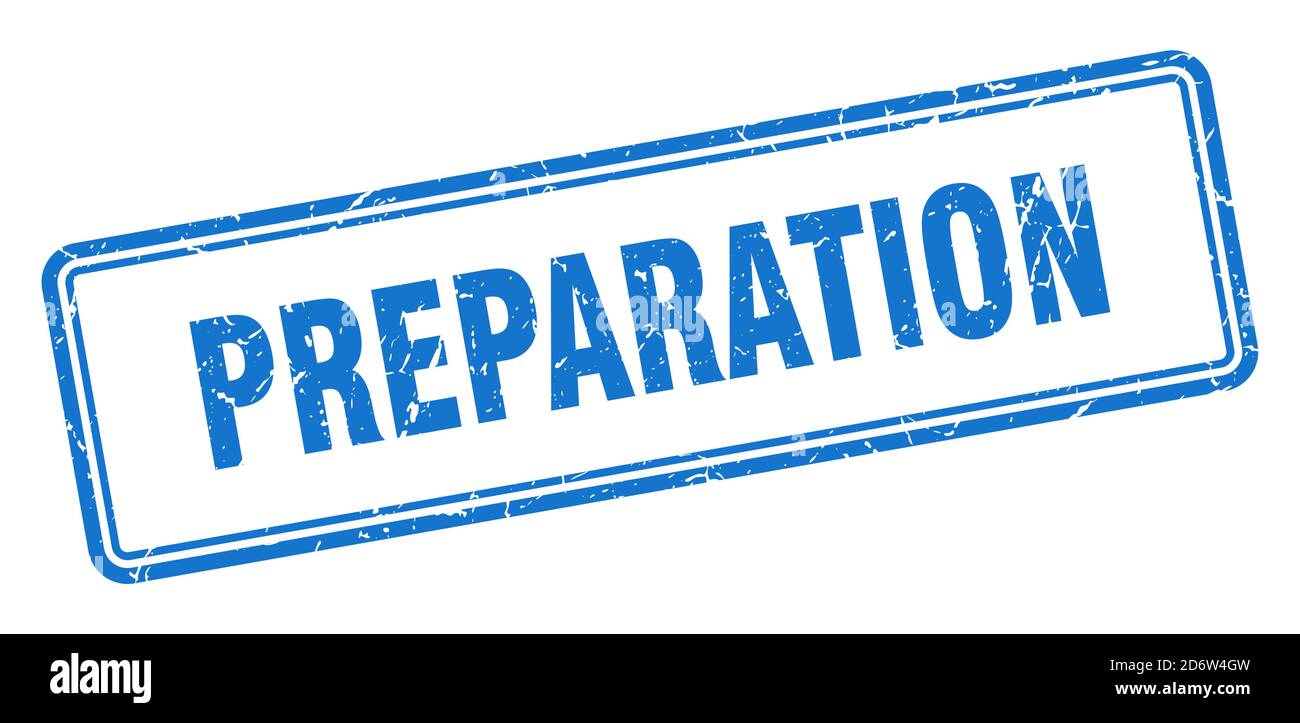 preparation stamp. square grunge sign isolated on white background Stock Vector Image & Art - Alamy
