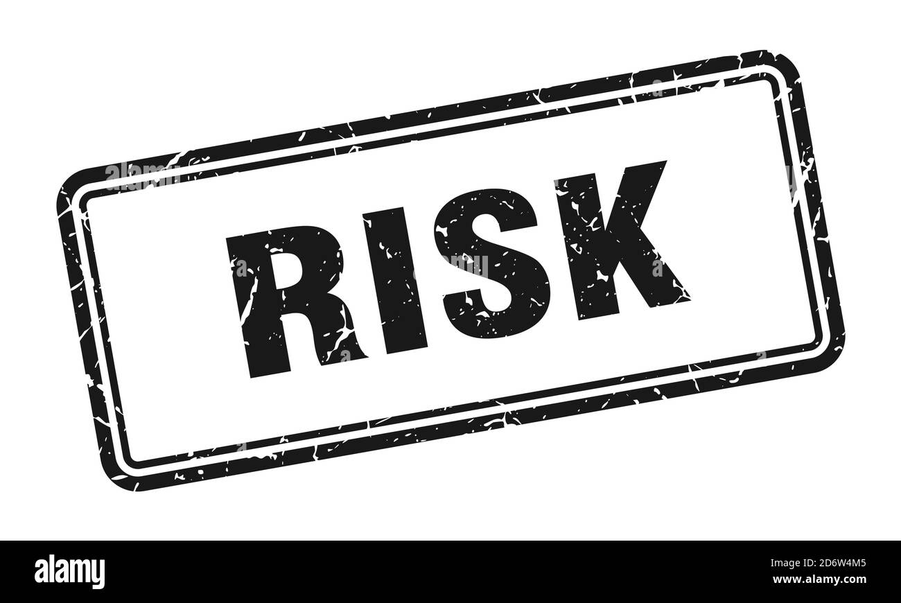 risk stamp. square grunge sign isolated on white background Stock ...