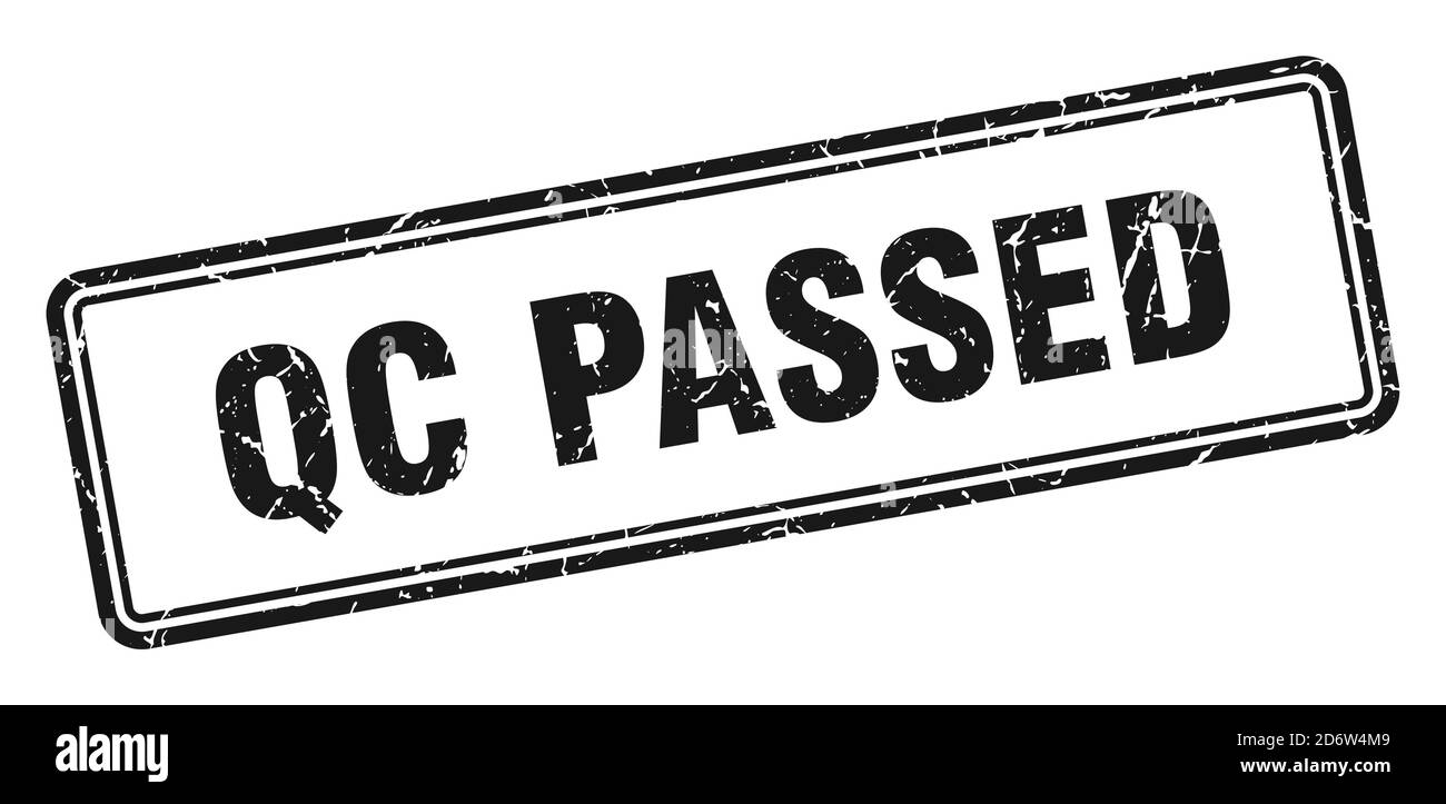 qc passed stamp. square grunge sign isolated on white background Stock ...