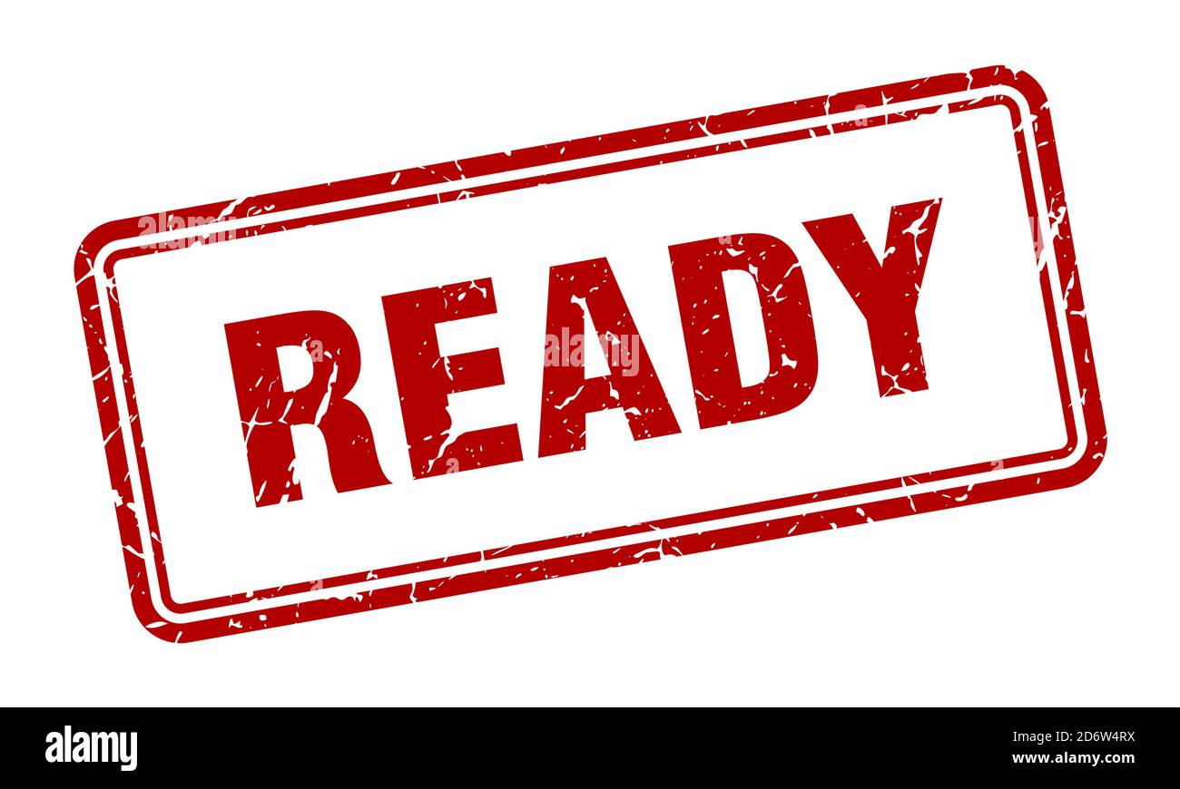 ready stamp. square grunge sign isolated on white background Stock Vector Image & Art - Alamy