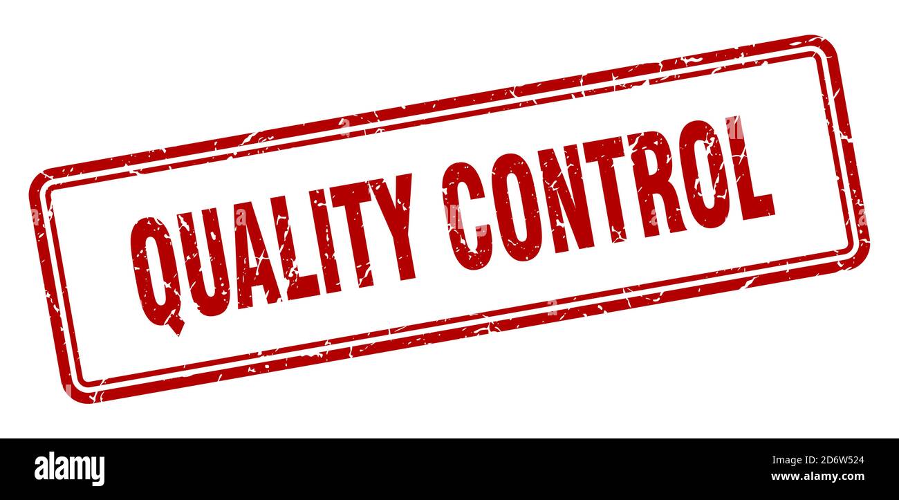 quality control stamp. square grunge sign isolated on white background ...
