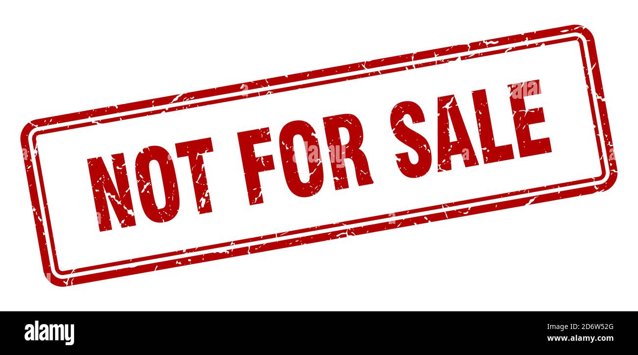 not for sale stamp. square grunge sign isolated on white background ...