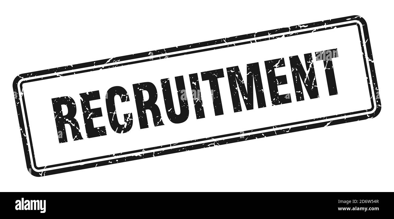 recruitment stamp. square grunge sign isolated on white background ...