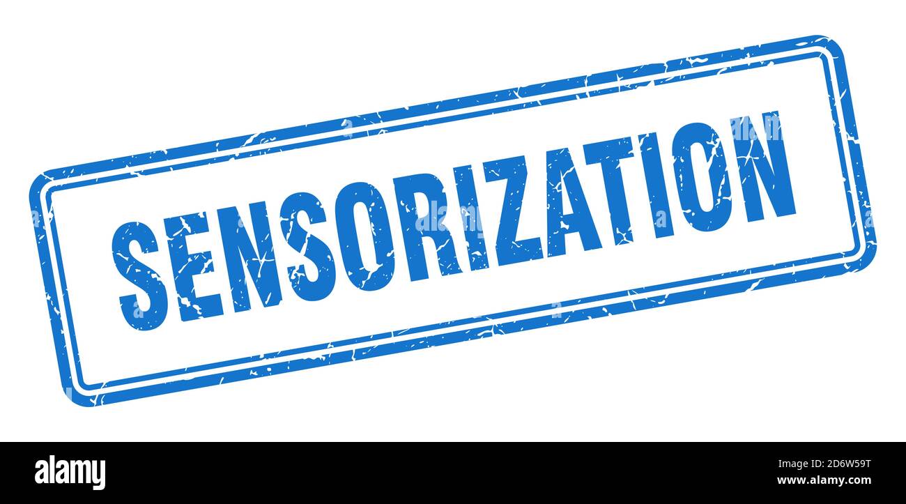 sensorization stamp. square grunge sign isolated on white background ...