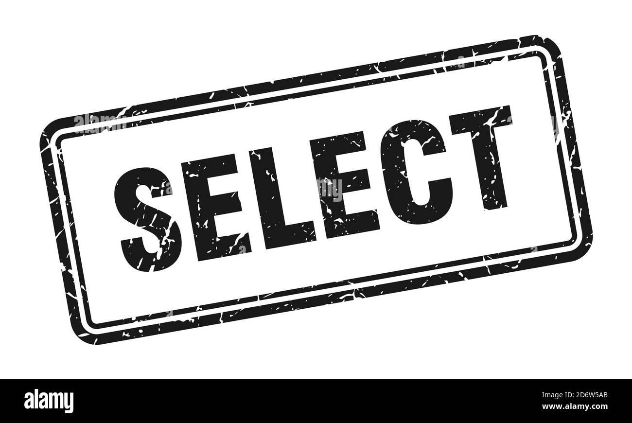 select stamp. square grunge sign isolated on white background Stock ...