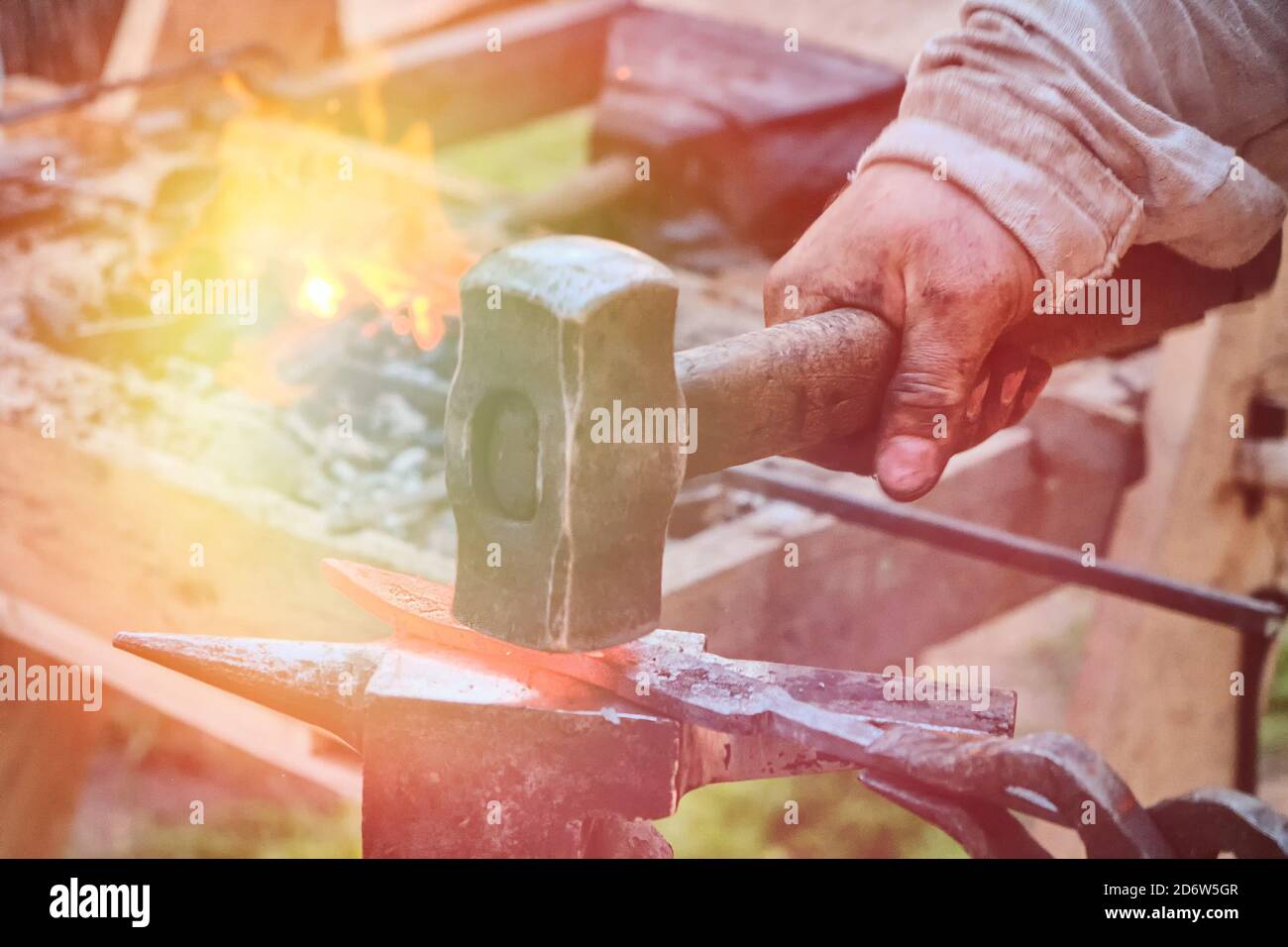 Create craft weapons in vintage style. An ancient method of forging a ...