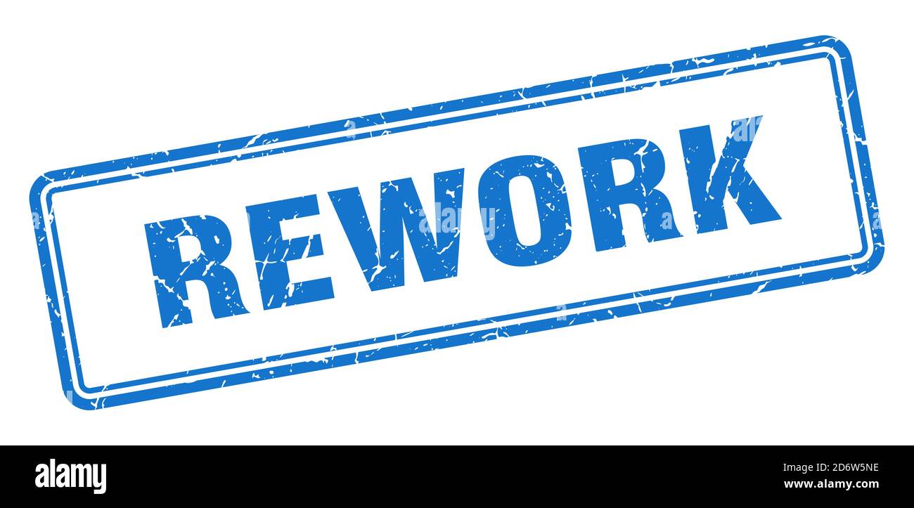 rework stamp. square grunge sign isolated on white background Stock Vector Image & Art - Alamy