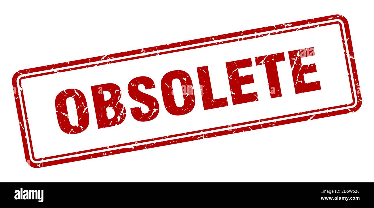 obsolete stamp. square grunge sign isolated on white background Stock ...