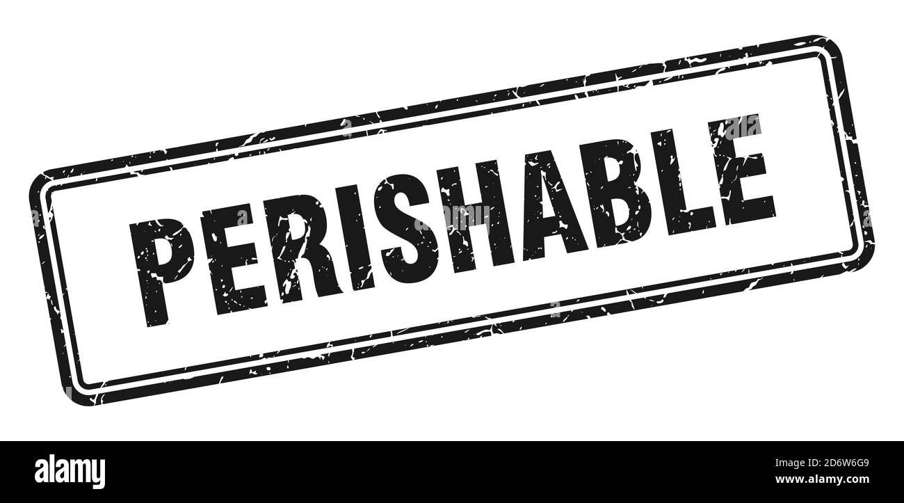 perishable stamp. square grunge sign isolated on white background Stock Vector Image & Art - Alamy