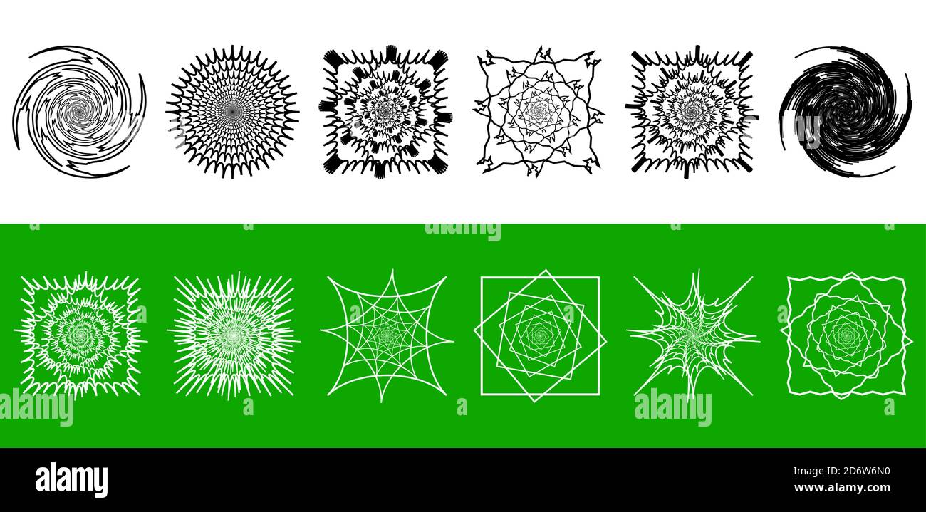 Green, organic-angular geometric generative art shapes, abstract vector ...