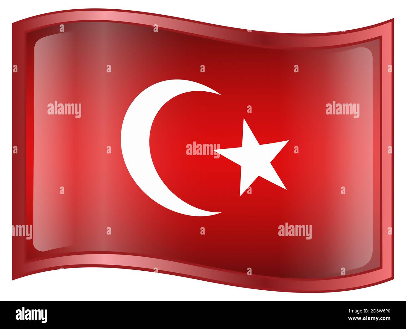Turkey Flag Icon Stock Photo - Alamy