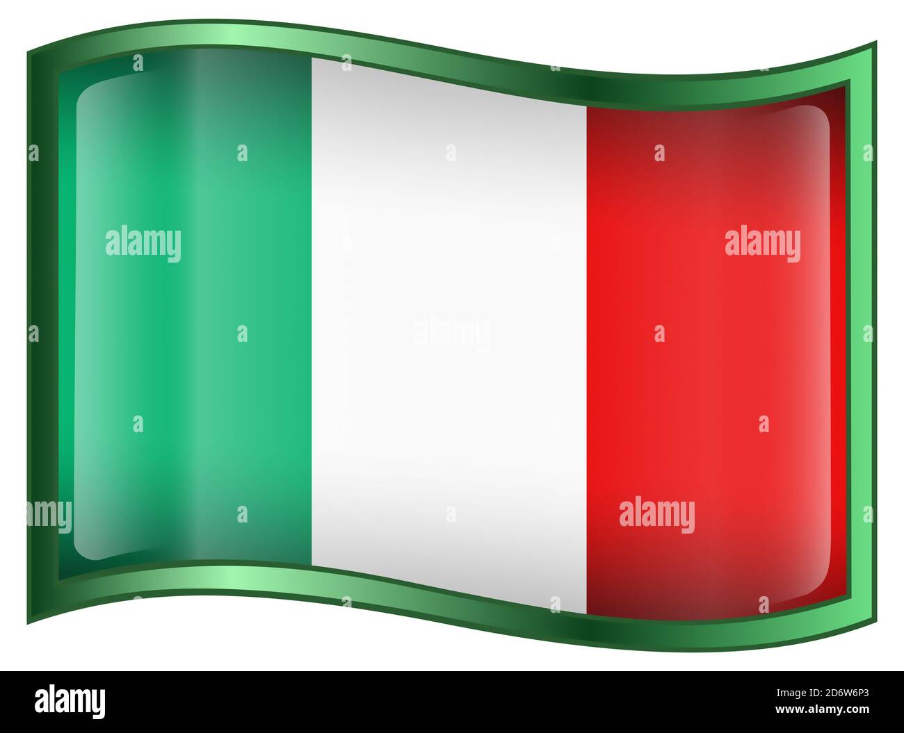 Italy Flag Icon, isolated on white background Stock Photo - Alamy