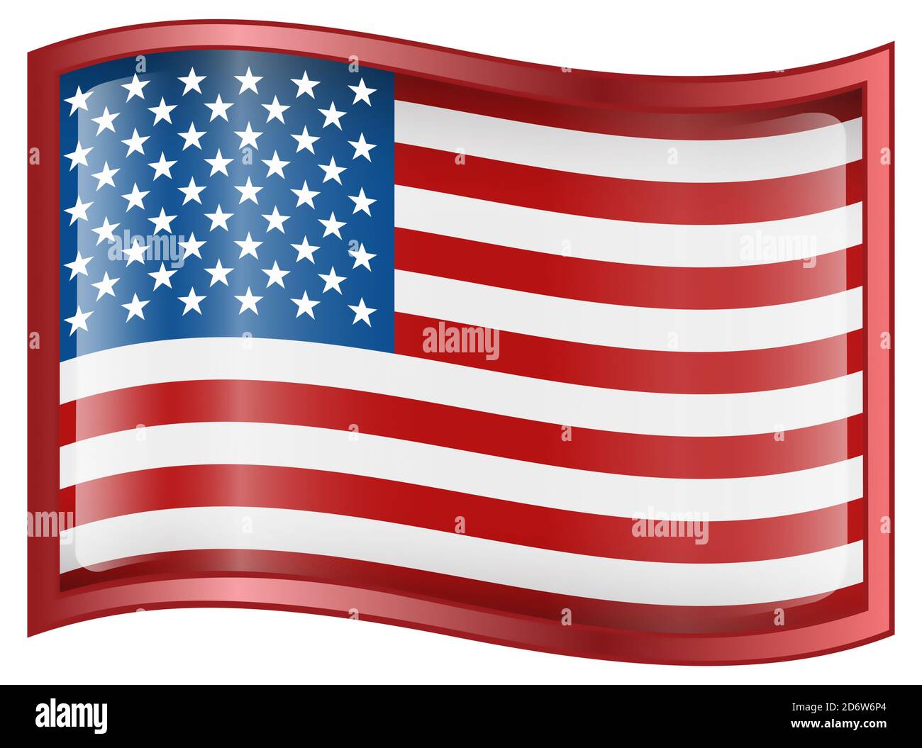 USA flag icon Stock Photo - Alamy