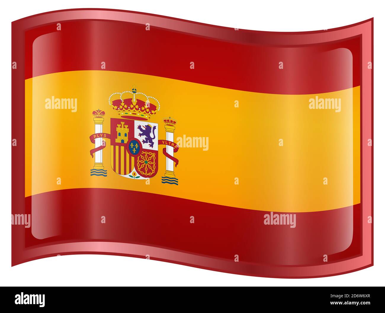 Spain Flag Icon Stock Photo - Alamy