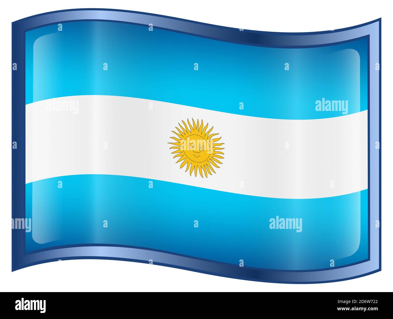 Argentina Flag icon Stock Photo - Alamy
