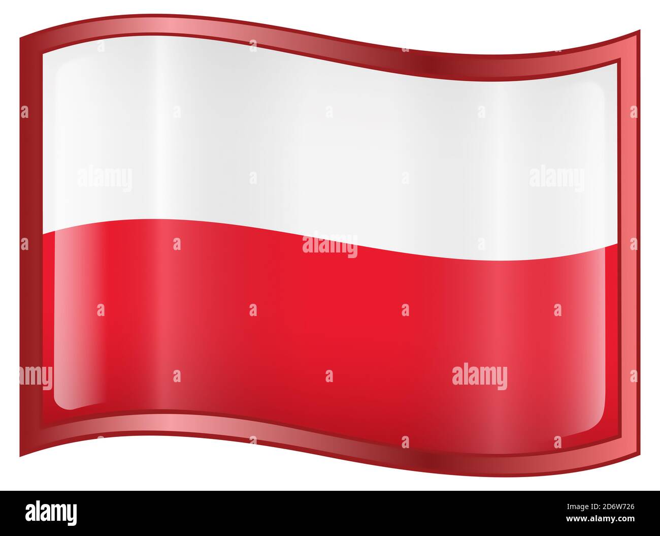 Poland Flag Icon Stock Photo - Alamy