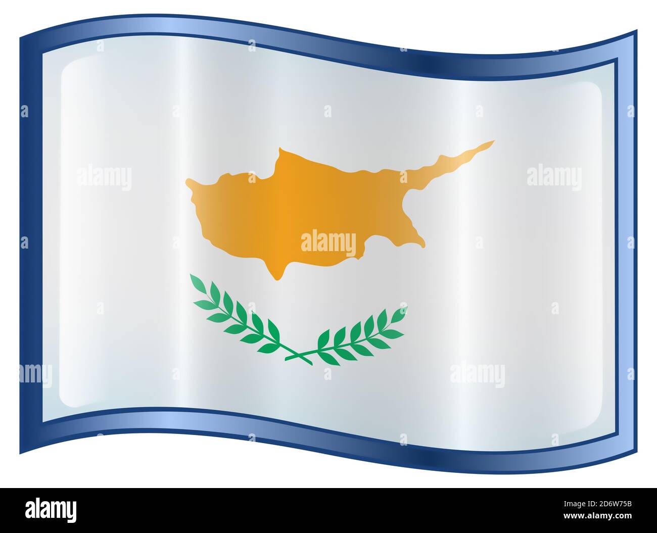Cyprus Flag Icon Stock Photo - Alamy