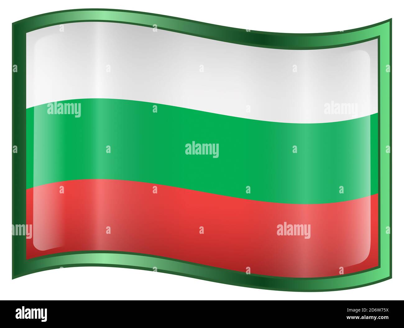 Bulgaria Flag Icon, isolated on white background Stock Photo - Alamy