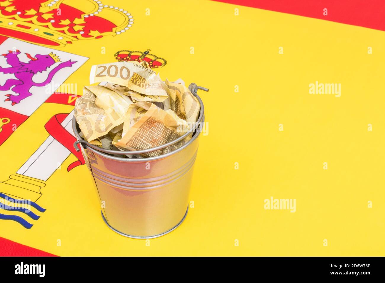 Empty bucket spanish flag hi-res stock photography and images - Alamy