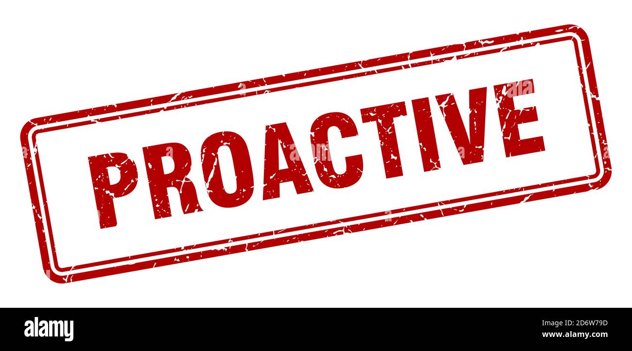 proactive stamp. square grunge sign isolated on white background Stock ...