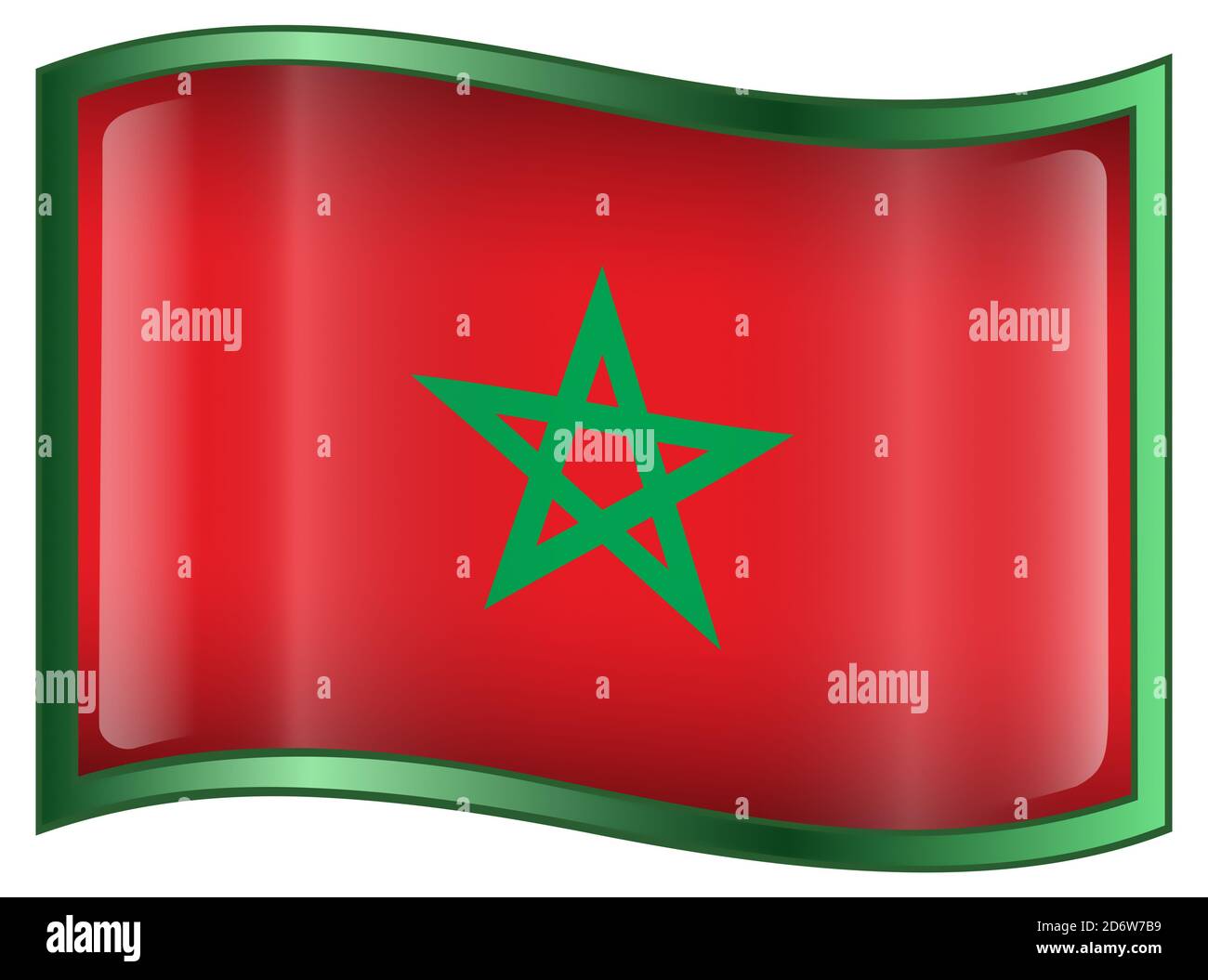 Morocco Flag icon Stock Photo - Alamy