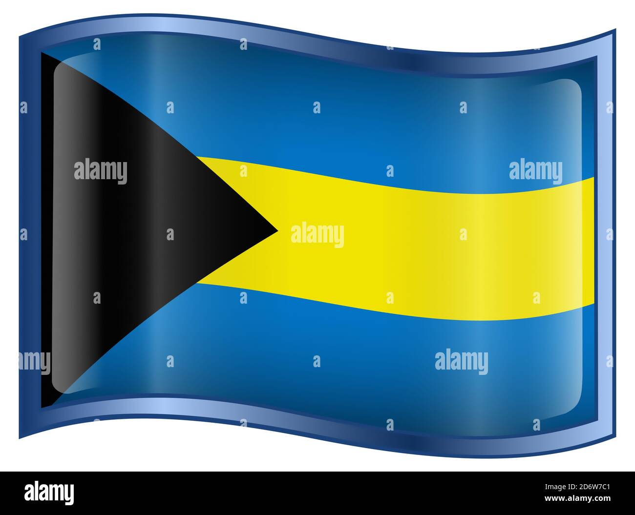 Bahamas Flag Icon Stock Photo - Alamy