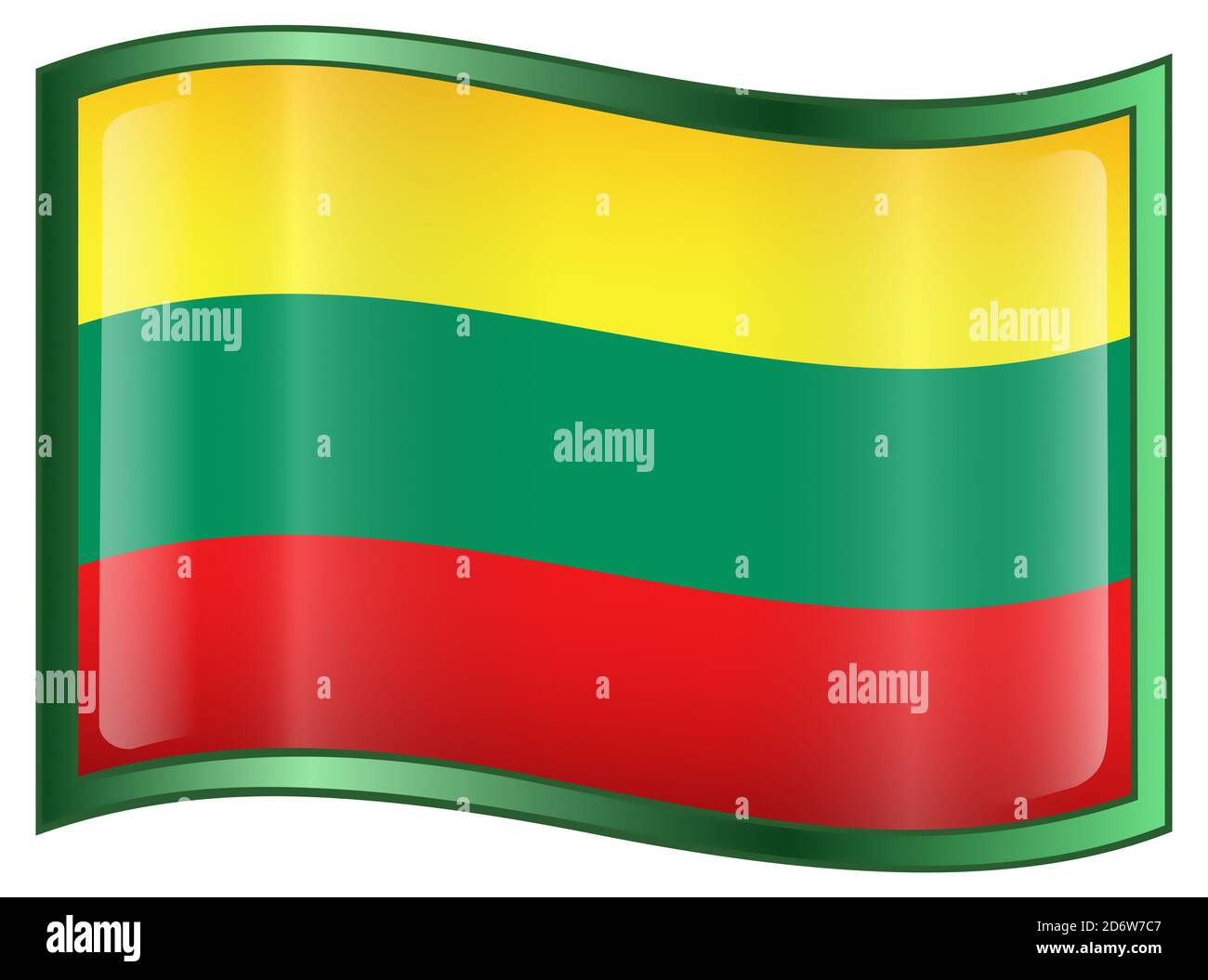 Lithuania Flag Icon Stock Photo - Alamy